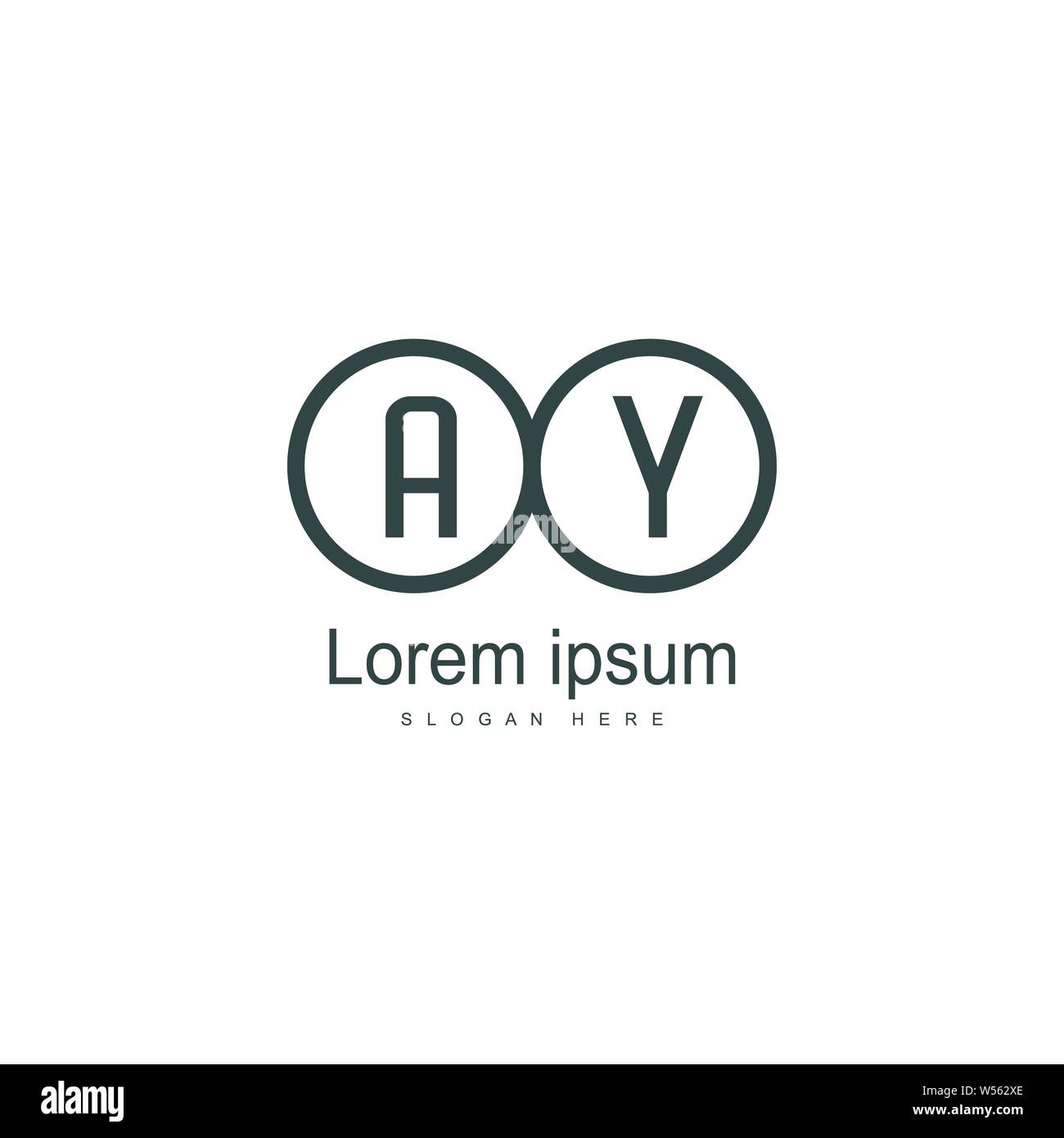 AY Letter Logo Design. Creative Modern AY Letters Icon Illustration ...
