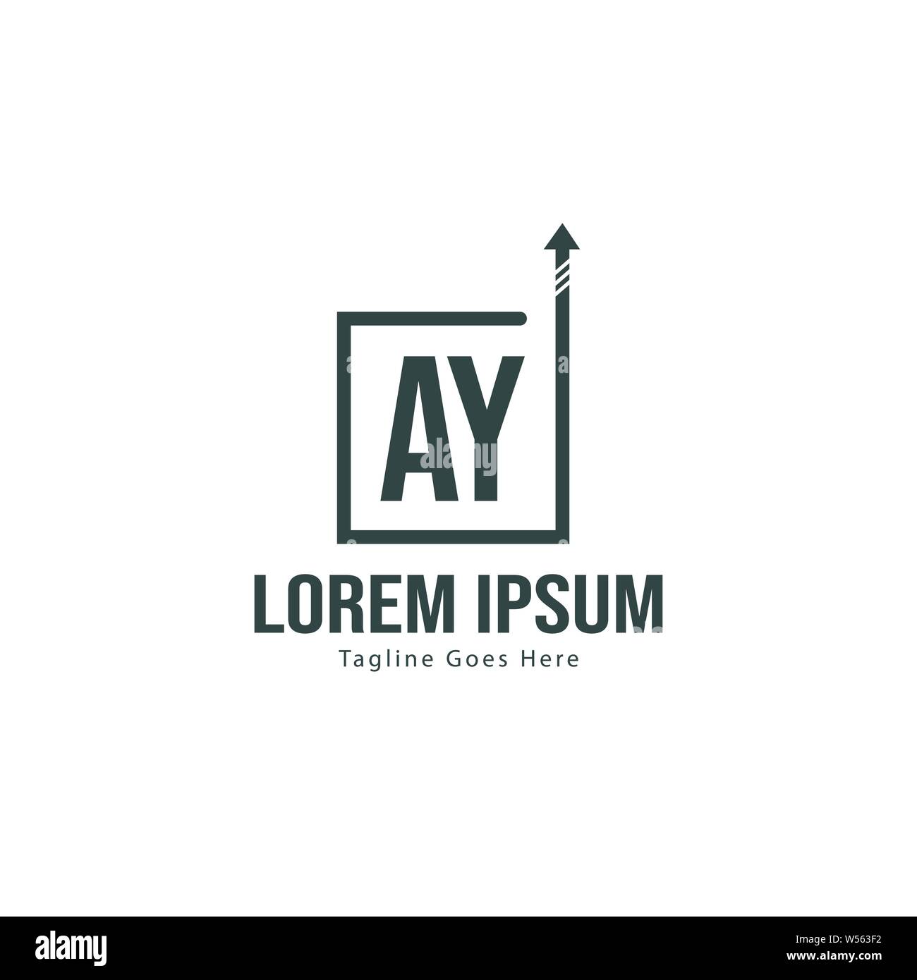 AY Letter Logo Design. Creative Modern AY Letters Icon Illustration ...