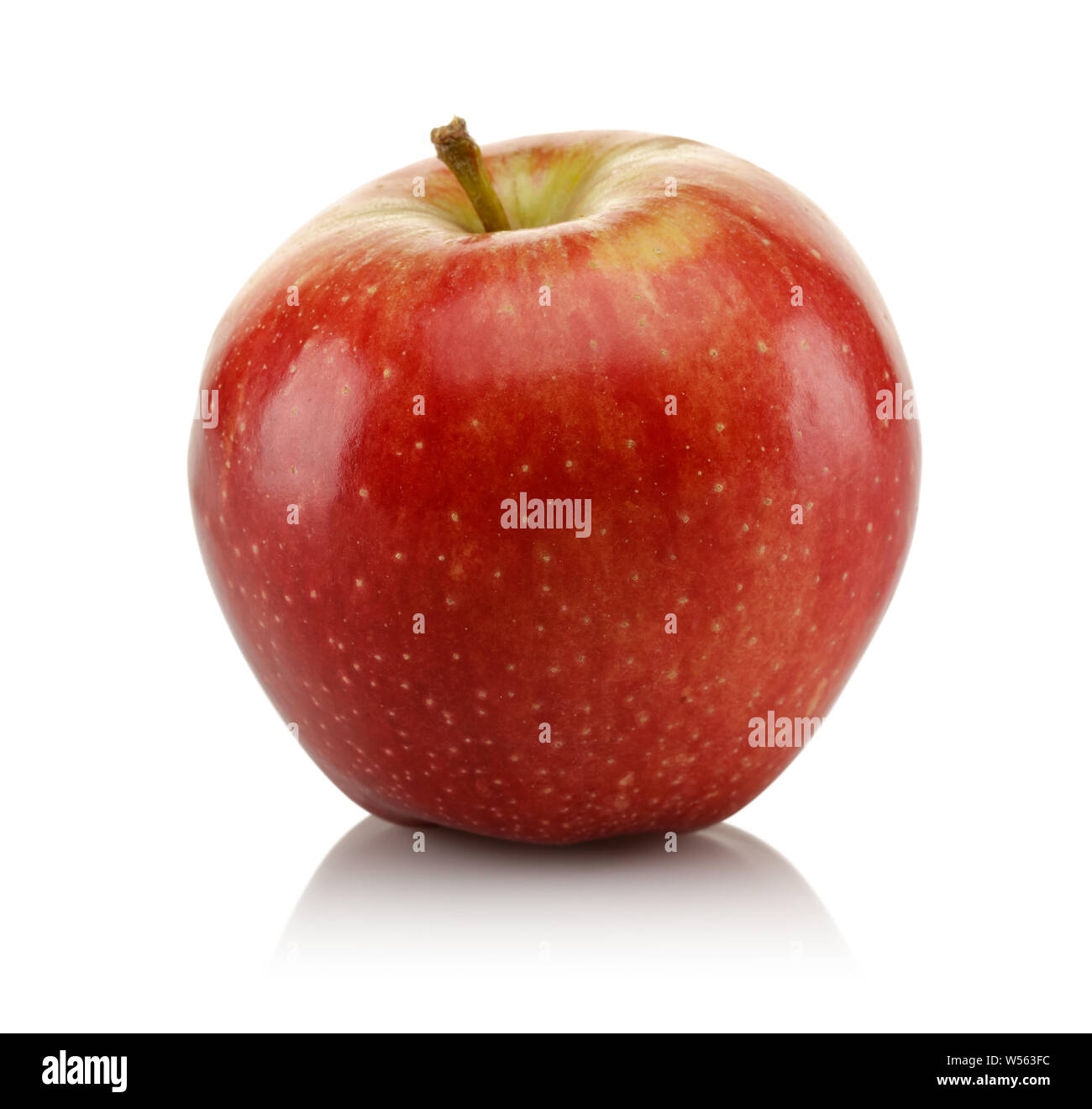 Single red apple isolated on white background Stock Photo - Alamy