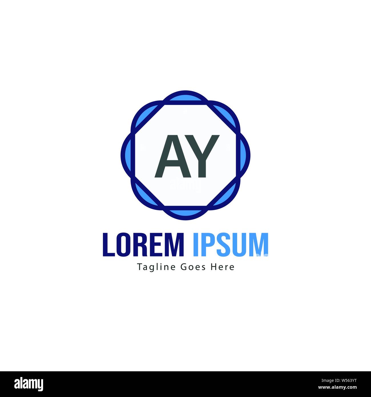 AY Letter Logo Design. Creative Modern AY Letters Icon Illustration ...