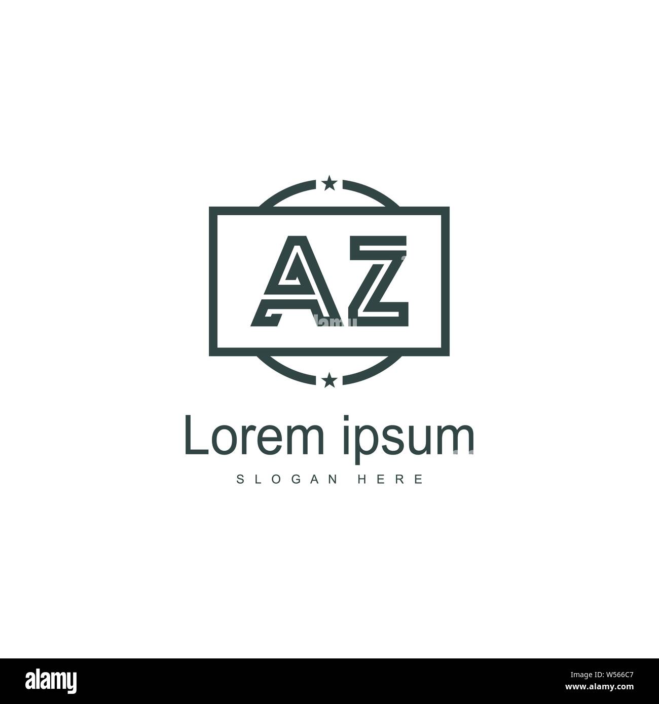 AZ Letter Logo Design. Creative Modern AZ Letters Icon Illustration ...