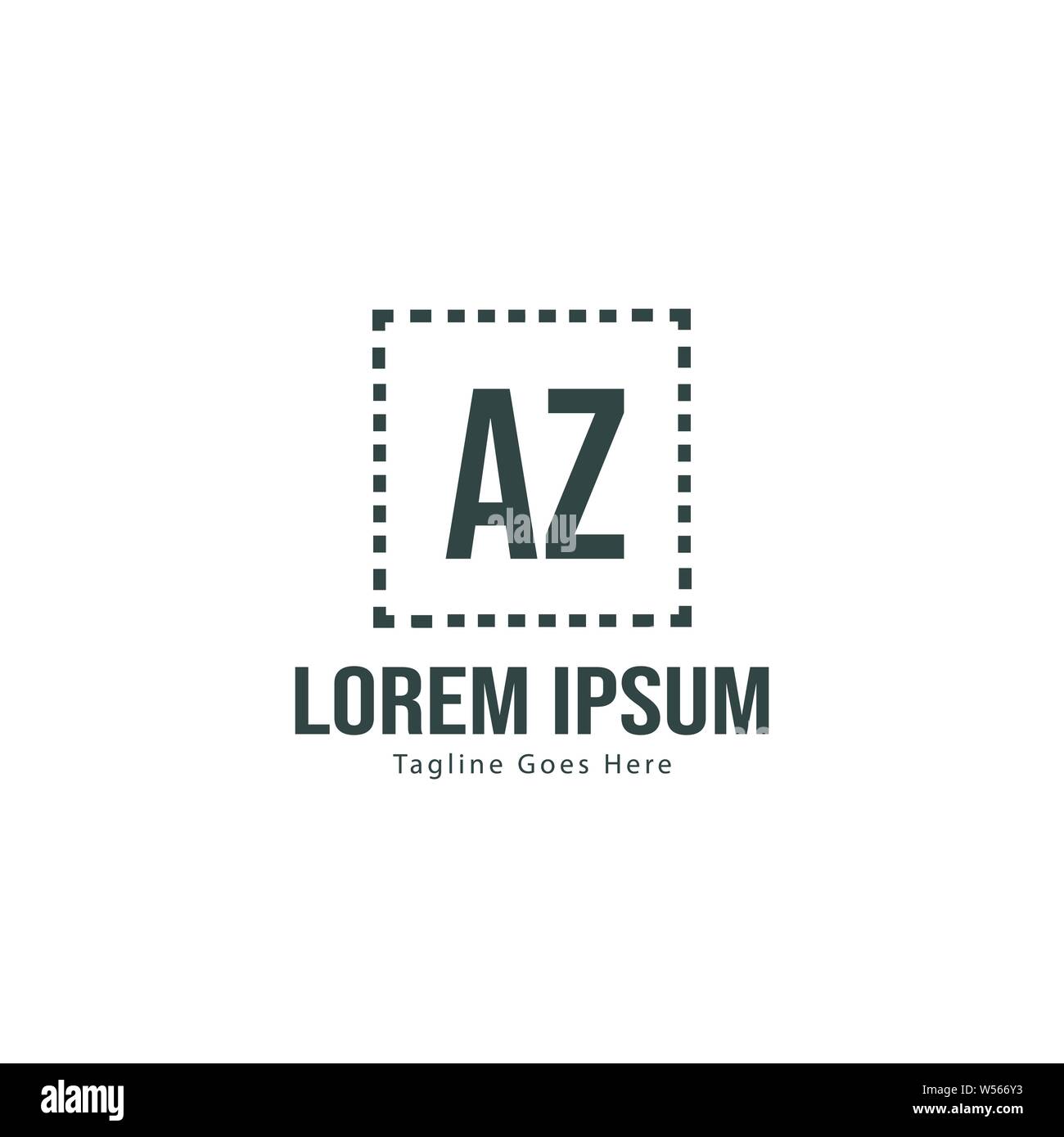 AZ Letter Logo Design. Creative Modern AZ Letters Icon Illustration ...