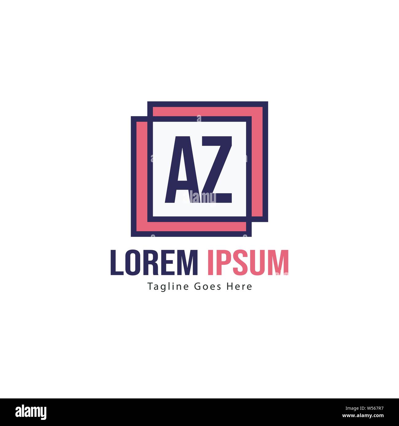 AZ Letter Logo Design. Creative Modern AZ Letters Icon Illustration ...