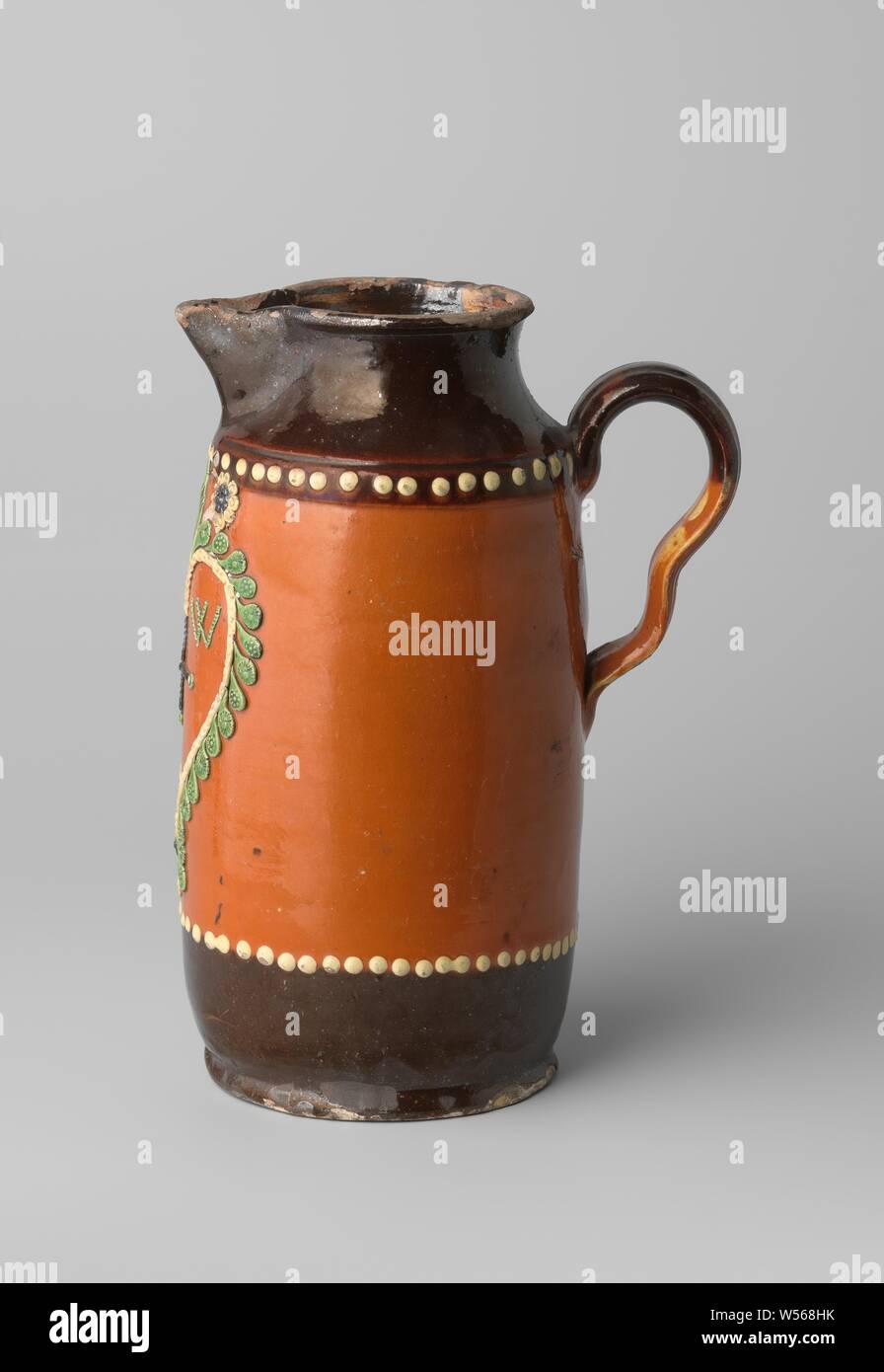 Pottery made of earthenware, Red-brown pottery made of earthenware, on ...