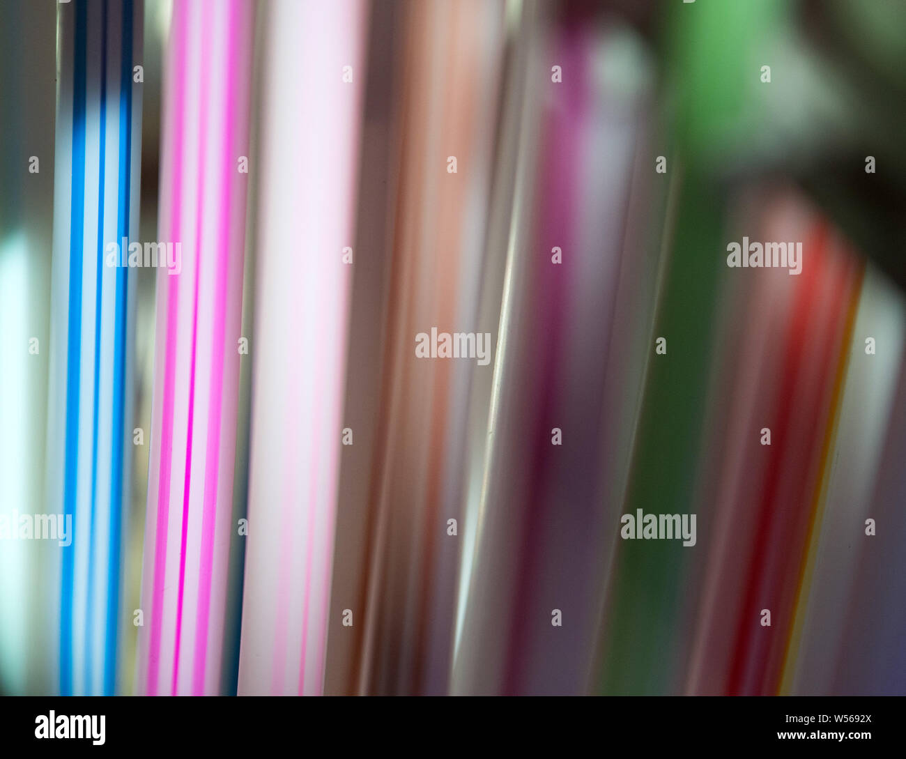 25 July 2019, Berlin: Empty conduits or microtubes for laying fibre ...