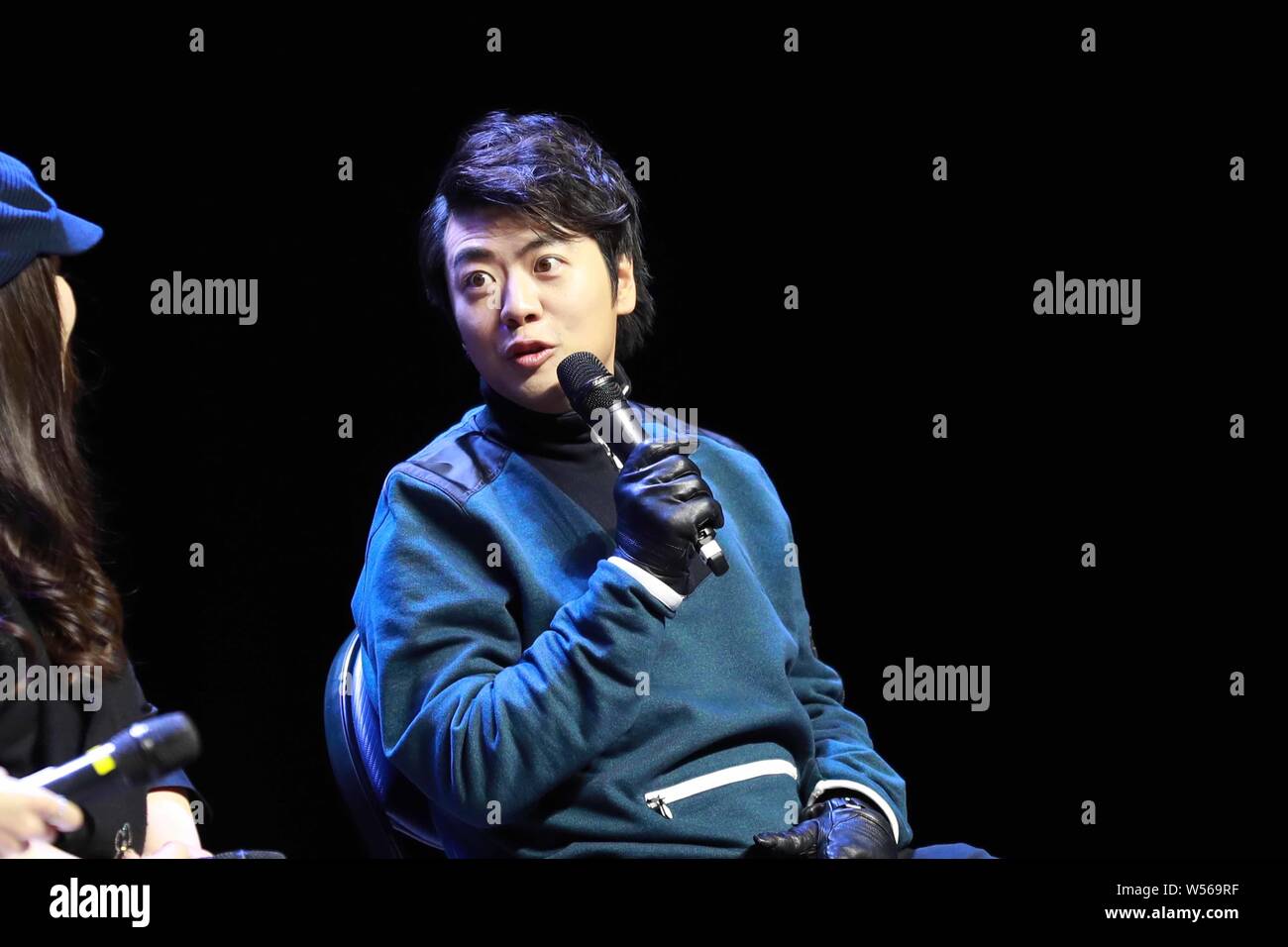 Chinese pianist Lang Lang attends a press conference for a hologram ...