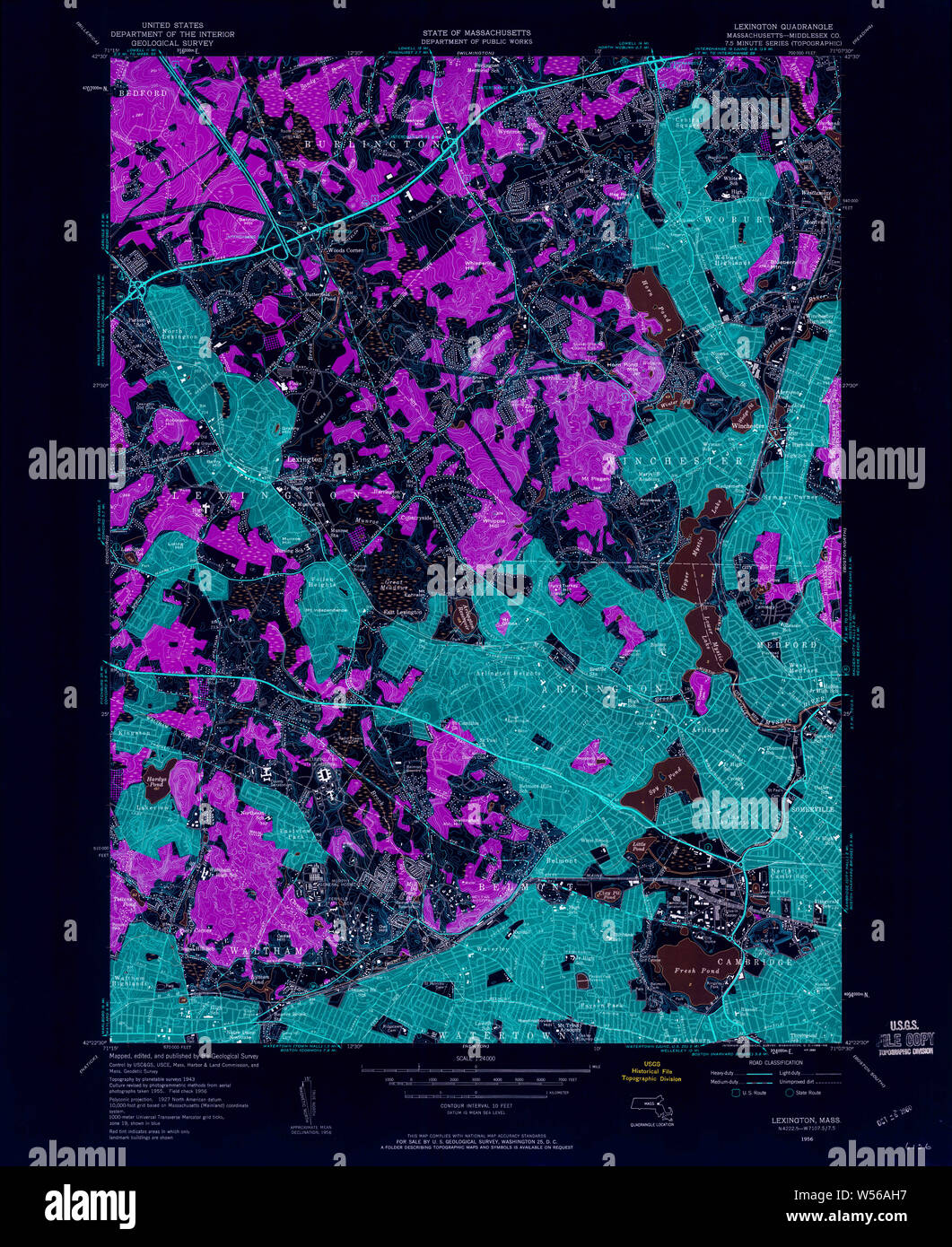 Lexington ma map hi-res stock photography and images - Alamy