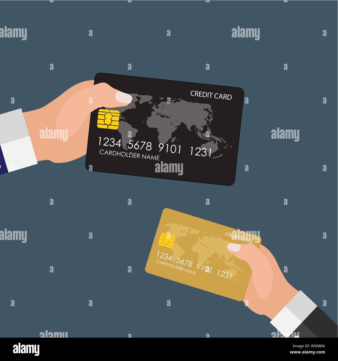 Credit Card Status Upgrade Concept. Vector Illustration Stock Vector ...