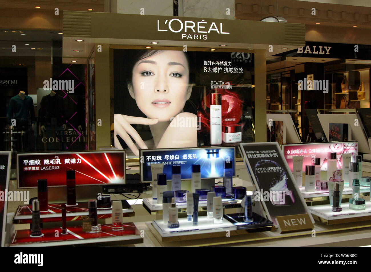 --FILE--L'Oreal cosmetics and skincare products are for sale at a ...