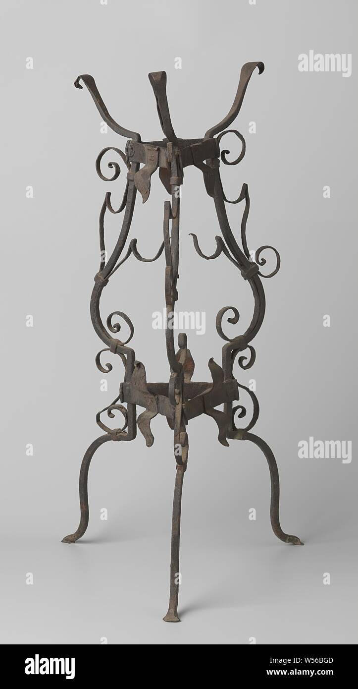 Tripod, A forged iron stand, tripod, defective here and there., 1675 ...