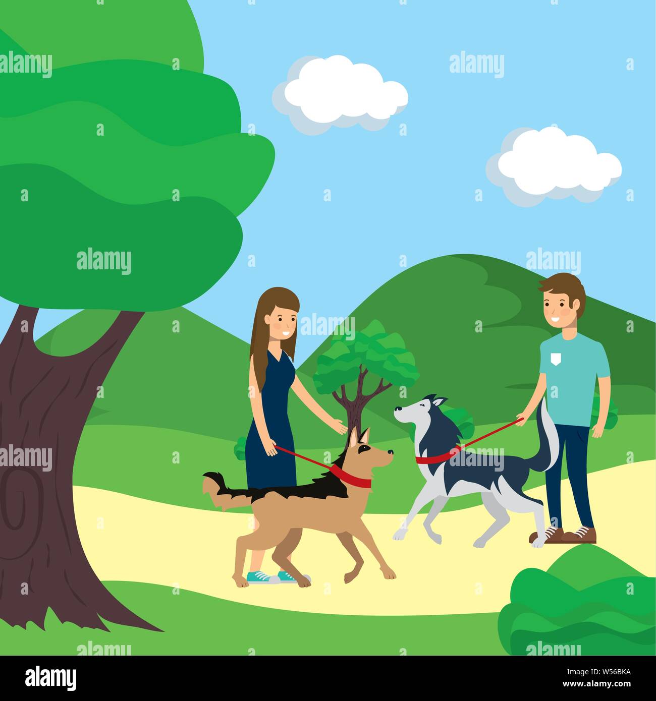 outdoor people activity flat design Stock Vector Image & Art - Alamy