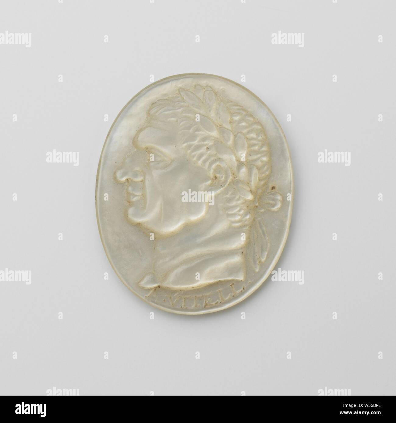 Aulus Vitellius, A mother-of-pearl medallion, on which an image is ...