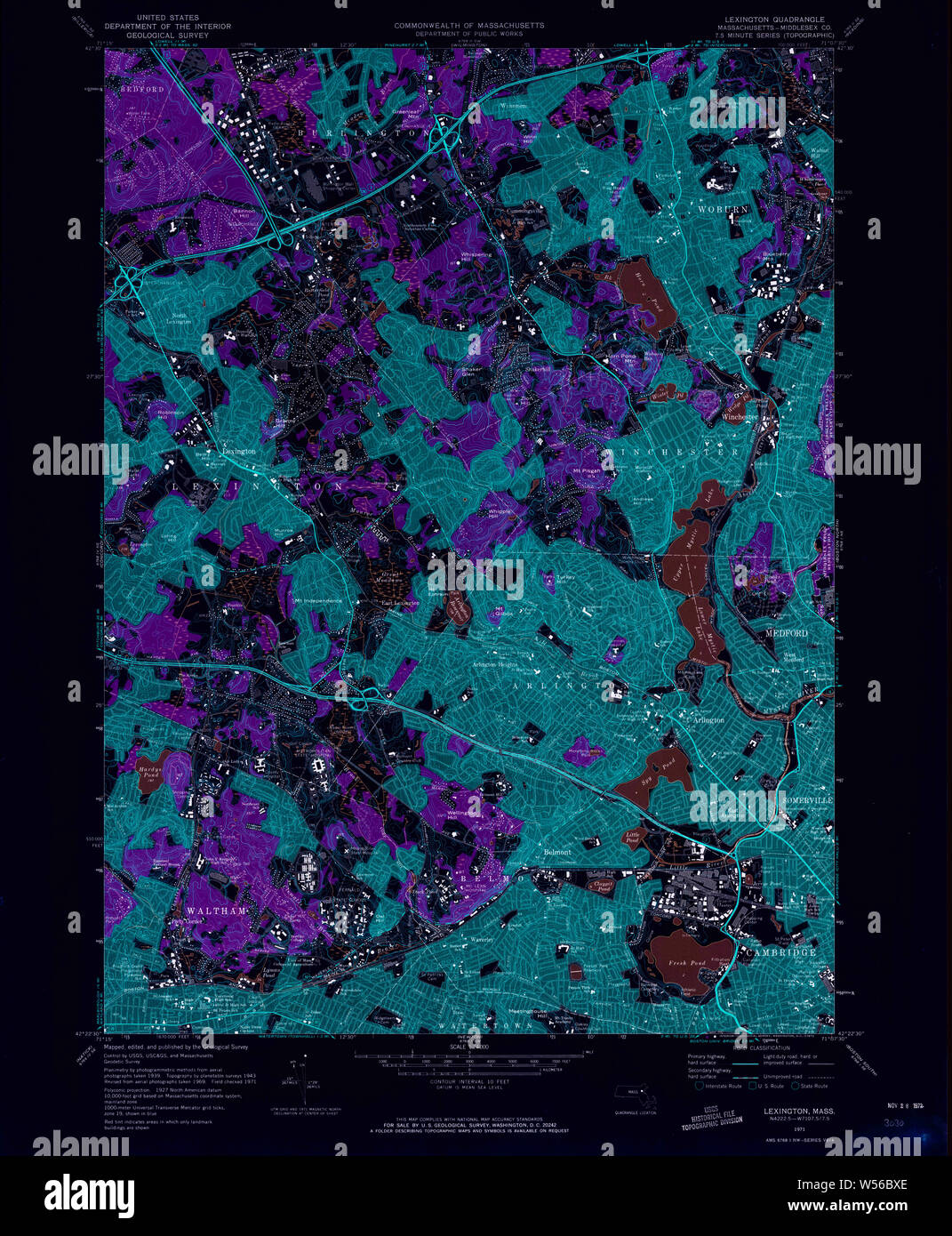 Lexington ma map hi-res stock photography and images - Alamy