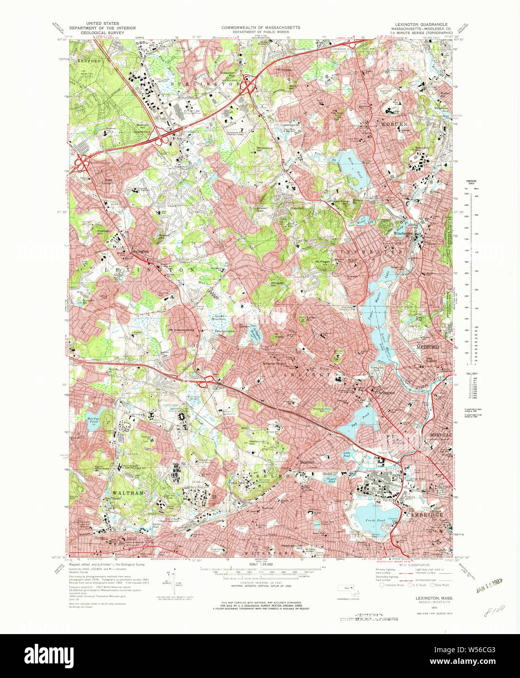 Lexington ma map Cut Out Stock Images & Pictures - Alamy