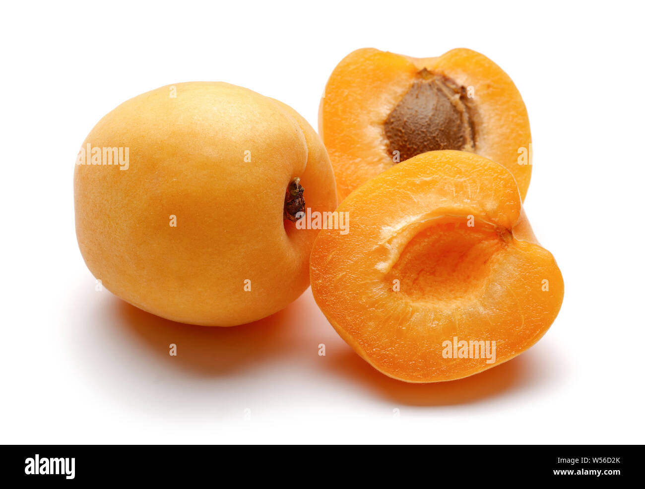 Fresh ripe apricots isolated on white background Stock Photo - Alamy