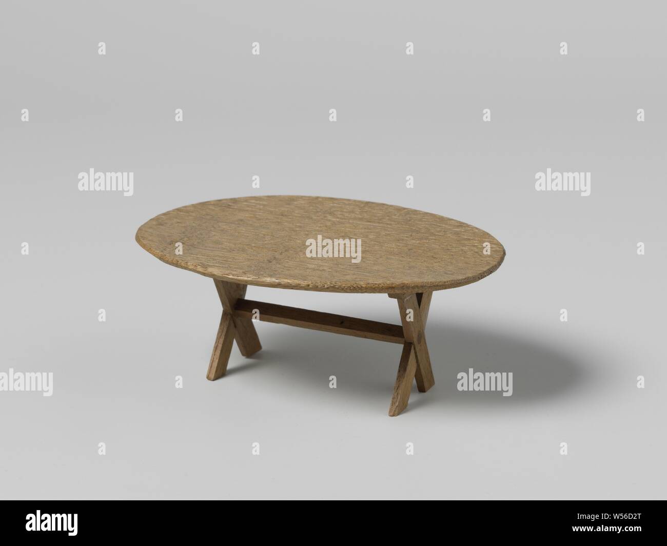 Table with smooth oval top, Table with smooth oval top from oak on ...