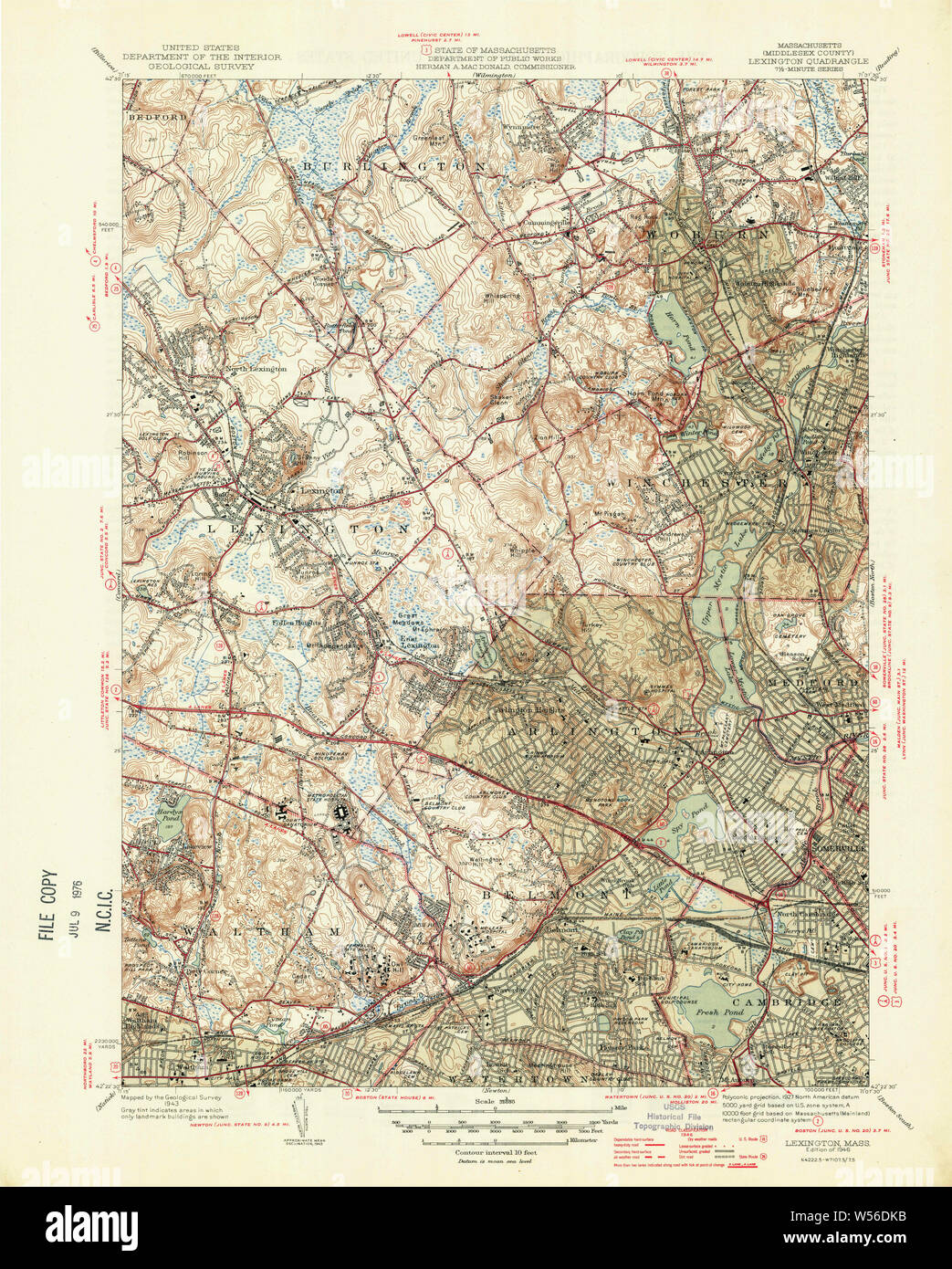 Lexington ma map hi-res stock photography and images - Alamy