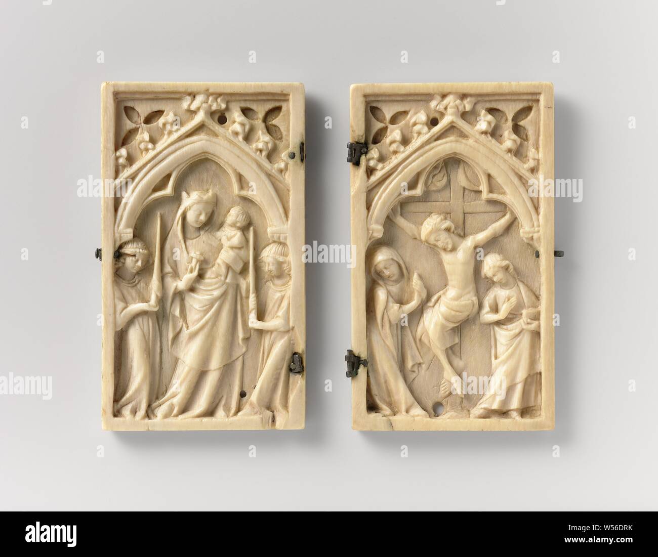 Diptych with the Virgin and Child and the Crucifixion Diptych with ...