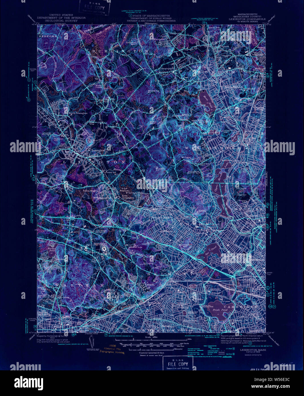 Lexington ma map hi-res stock photography and images - Alamy