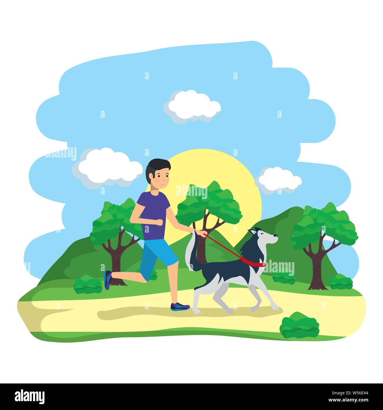 outdoor people activity flat design Stock Vector Image & Art - Alamy