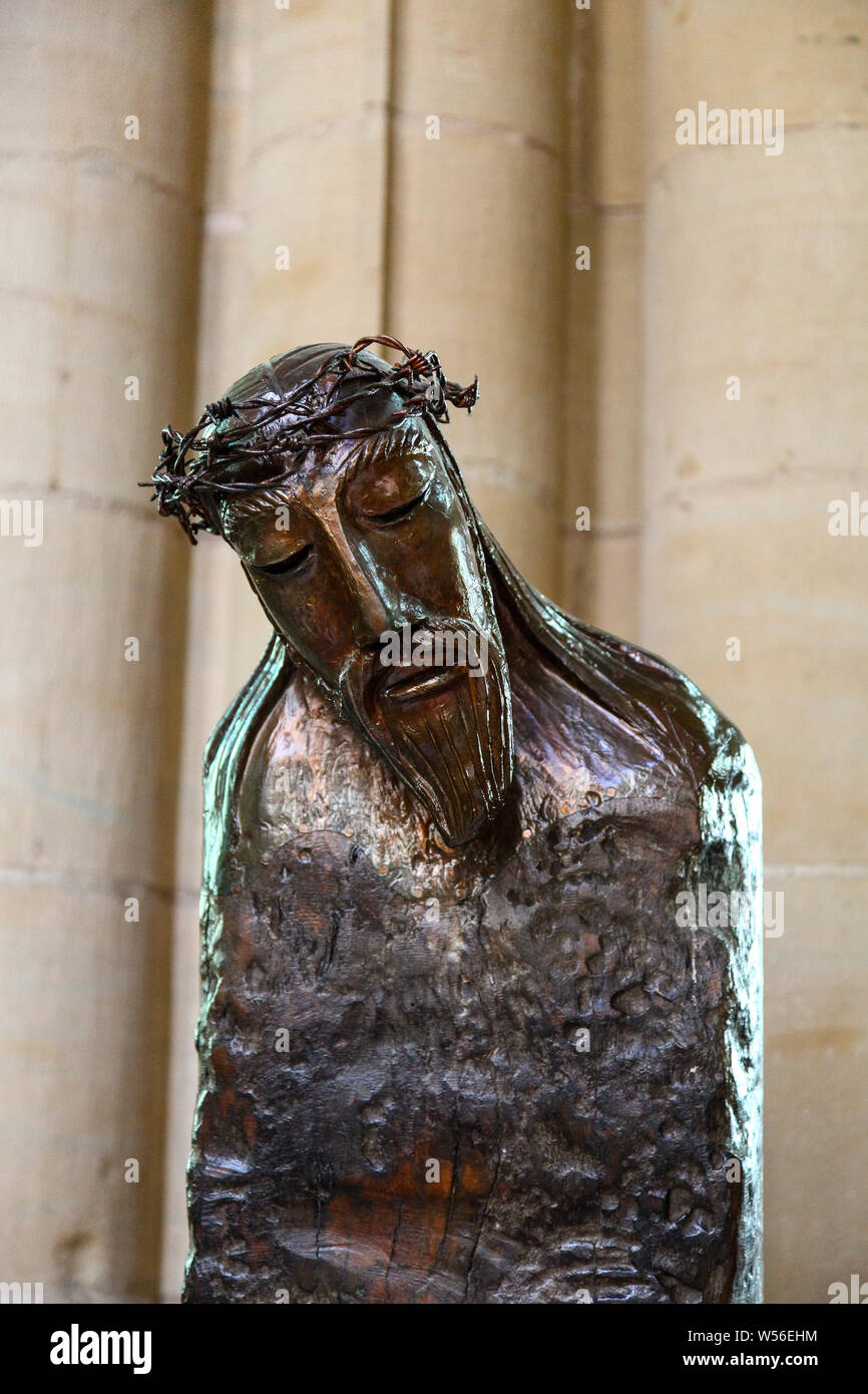 Ecce Homo, a sculpture made from an old railway sleeper by sculptor ...