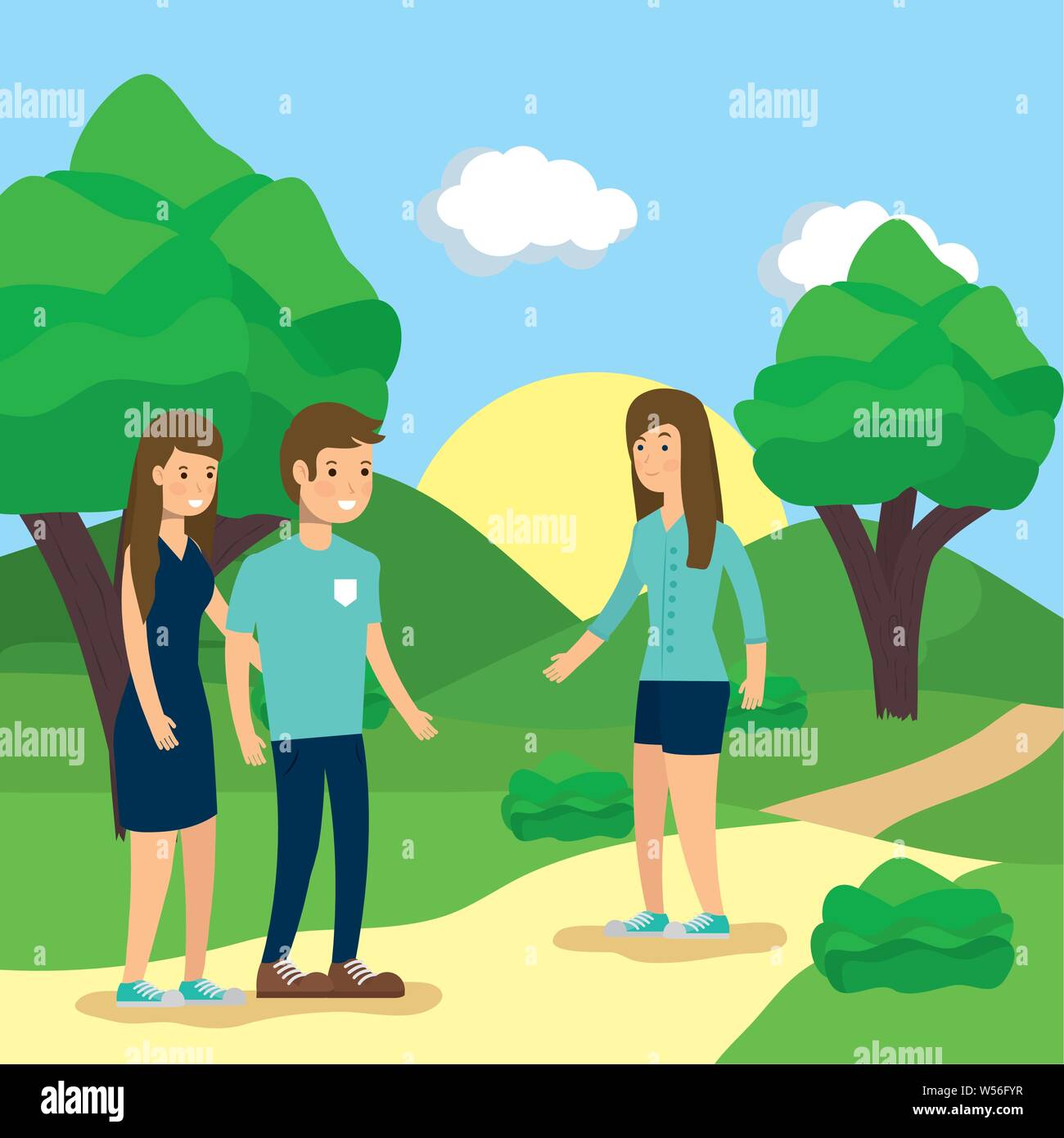 outdoor people activity flat design Stock Vector Image & Art - Alamy