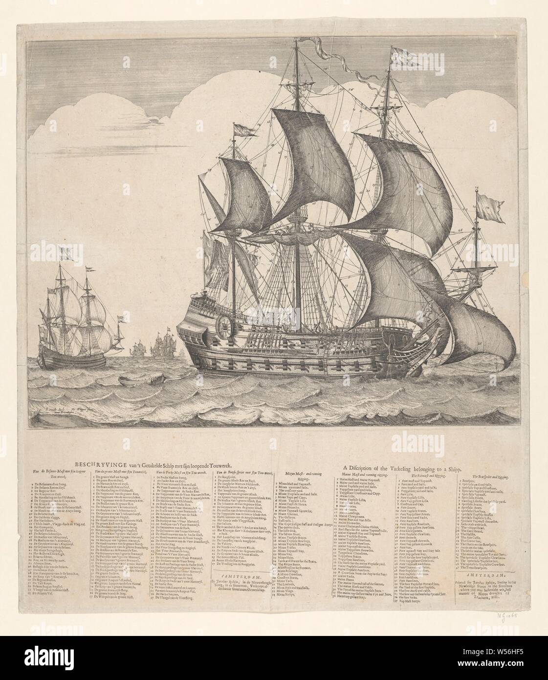 1700 ship etching hi-res stock photography and images - Alamy