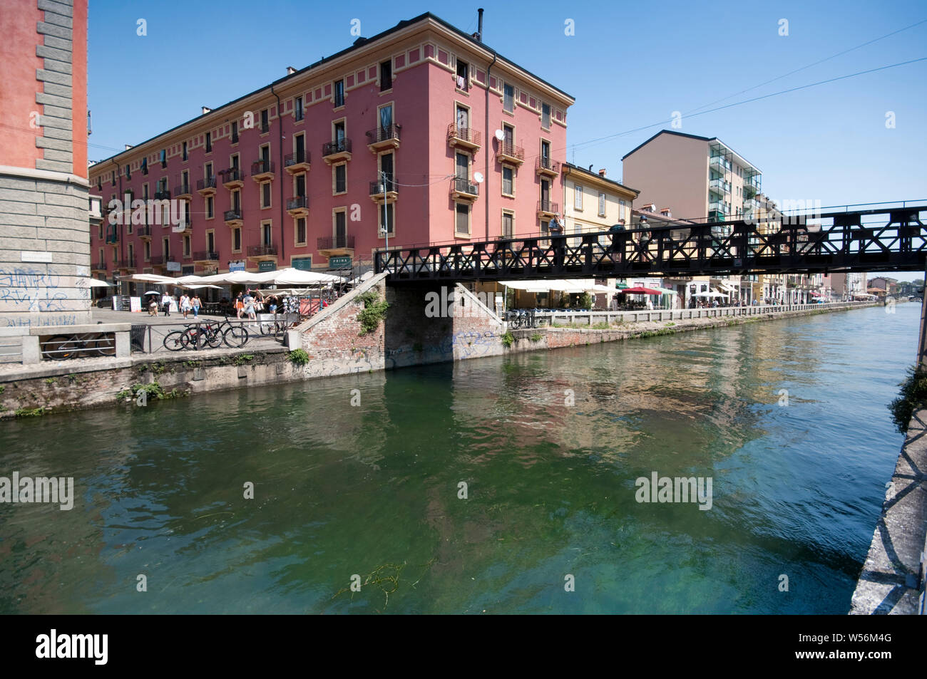 Italy, Lombardy, Milan, Naviglio Grande Canal, Bridge Stock Photo - Alamy