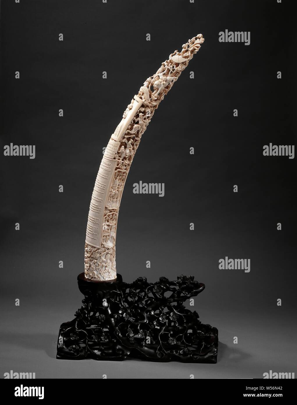 Carved elephant tusk hi-res stock photography and images - Alamy