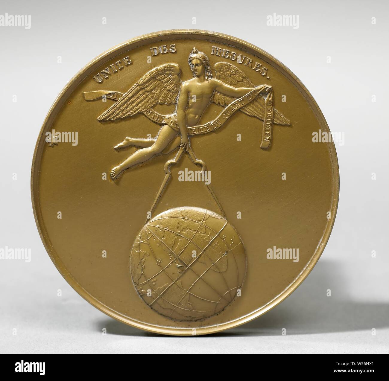 Medal metric system, 1840 with plastic holder, Bronze medallion system ...