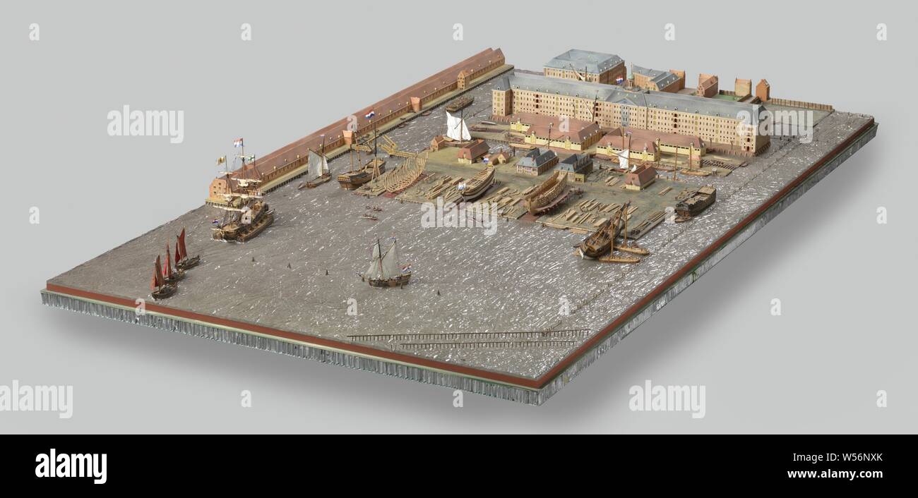 Model of the Dockyard of the Dutch East India Company at Oostenburg in ...