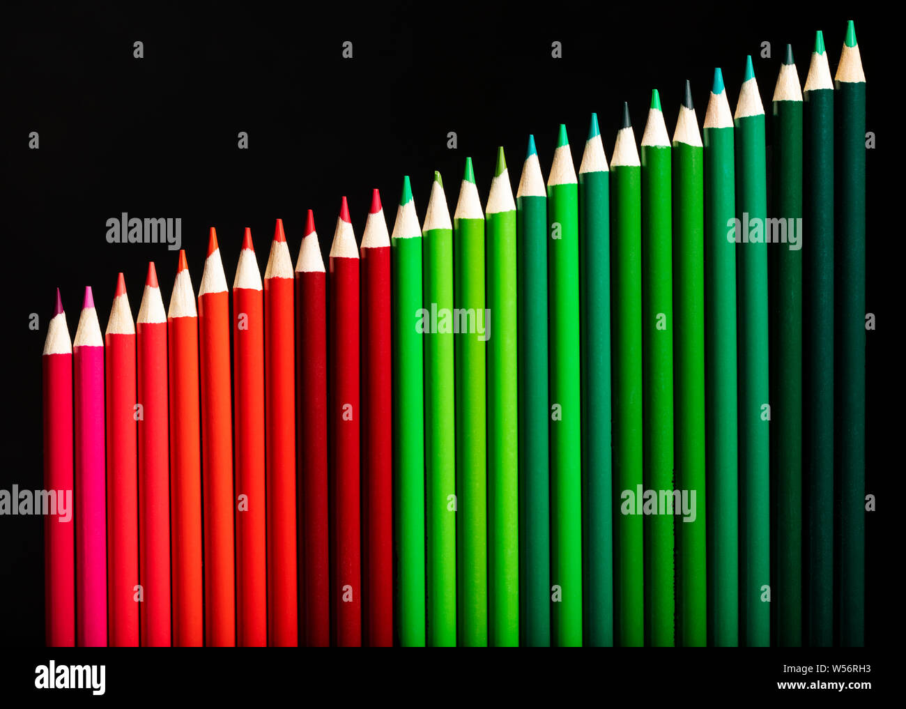 Colored pencils representing business graph of increasing profits Stock ...