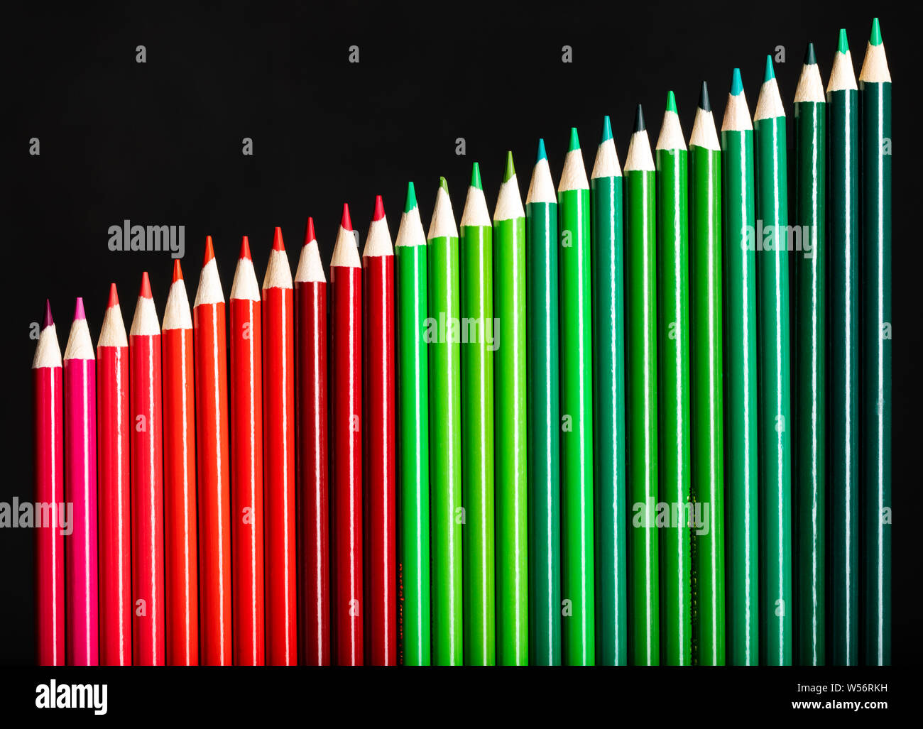 Colored pencils representing business graph of increasing profits Stock ...