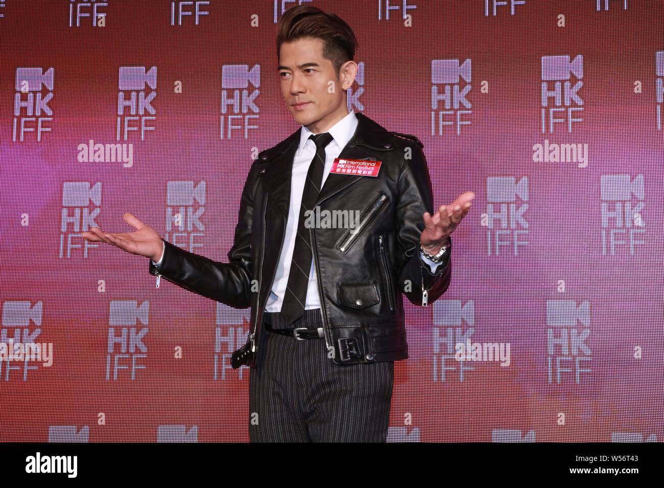 Hong Kong singer, dancer and actor Aaron Kwok attends a press conference for the 39th Hong Kong ...