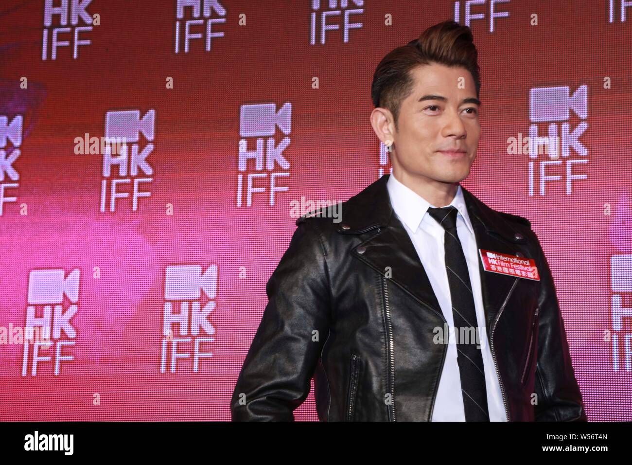 Hong Kong singer, dancer and actor Aaron Kwok attends a press conference for the 39th Hong Kong ...