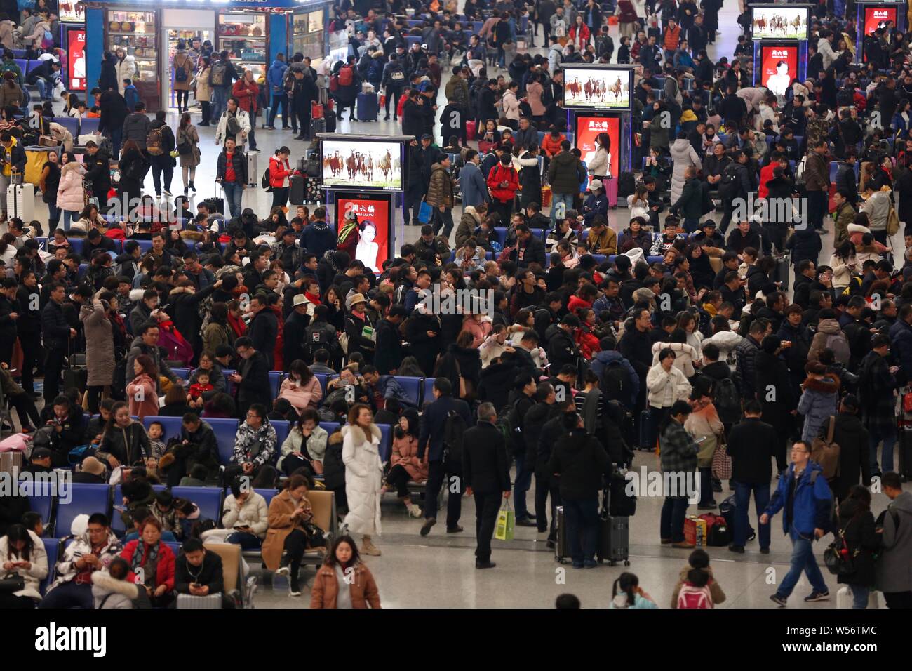 Chinese passengers who return to work from the Chinese Lunar New Year, also known as Spring ...