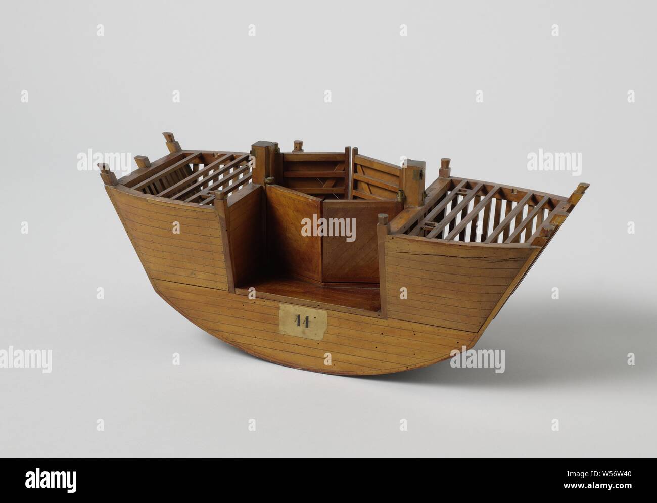 Model of a Caisson and Lock Gate, Truss model of a ship's door with ...
