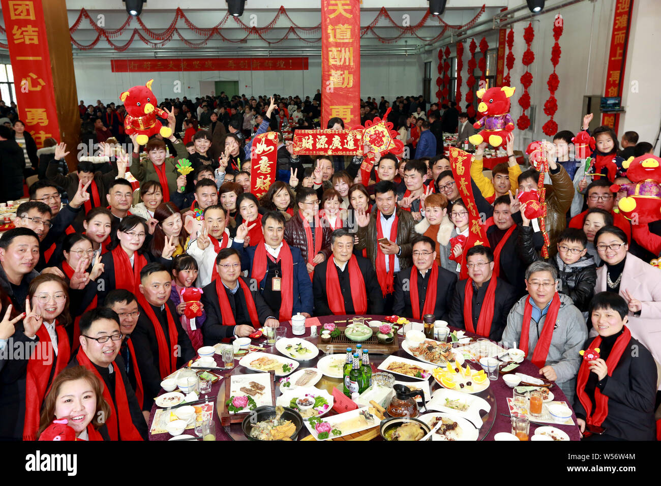 Zong Qinghou, Chairman of Wahaha Group, attends the Wahaha's 32th New ...