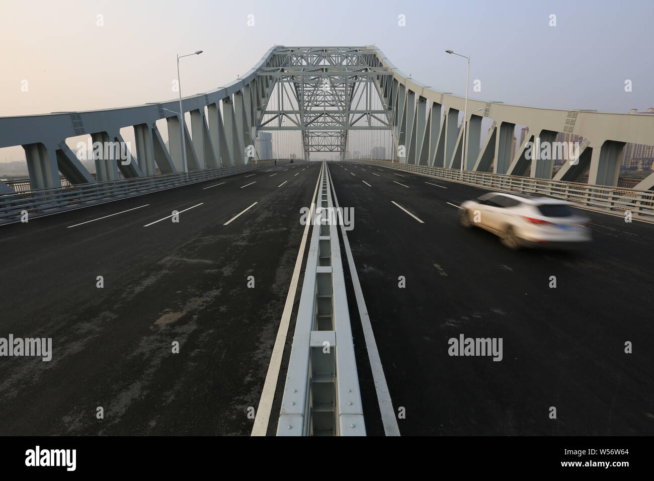 A view of the New Liuliang River Bridge, which is the first down ...