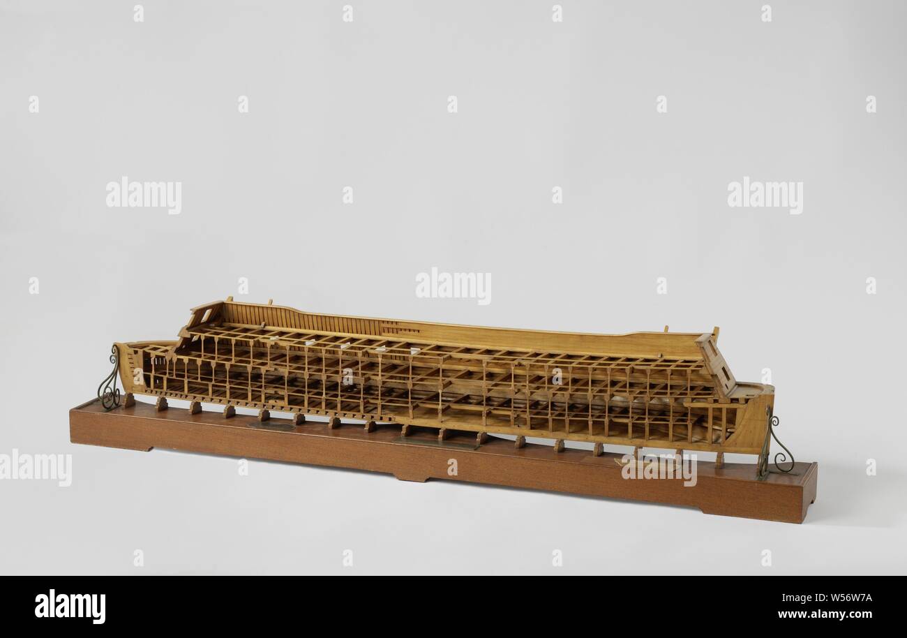 Half model or a floating 32-gun artillery battery, Model or a 32-Gun ...