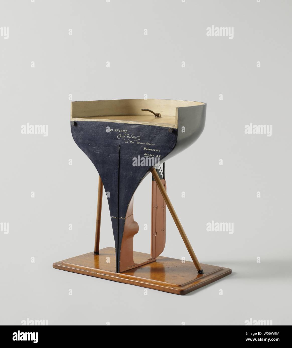 Model of a Stern with Lumley's Patent Rudder, Black and pink model of ...