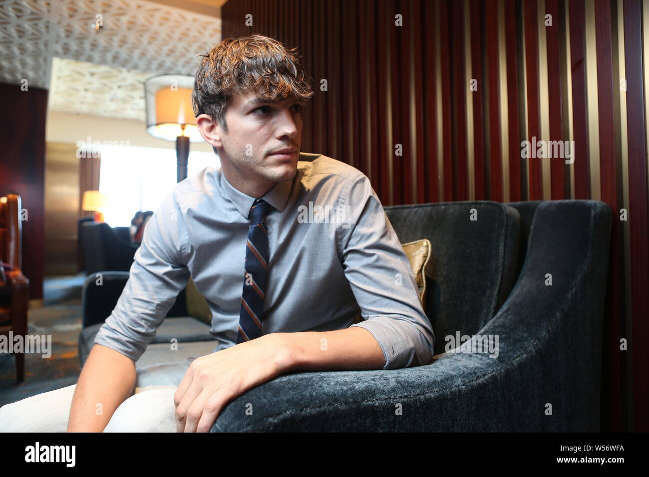 American actor Christopher Ashton Kutcher poses for portrait photos ...