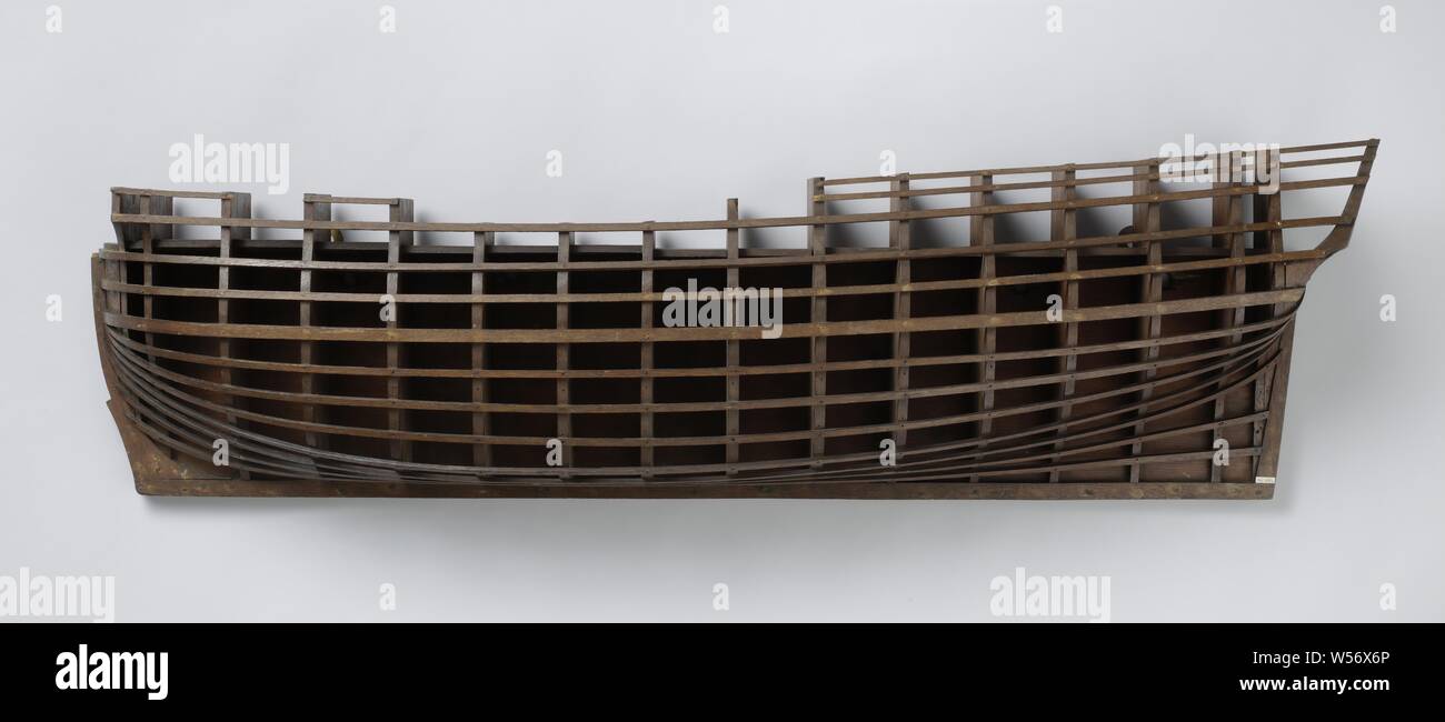 Half Model or a 74-Gun Ship of the Line, Mold Model (Port) of a Ship ...