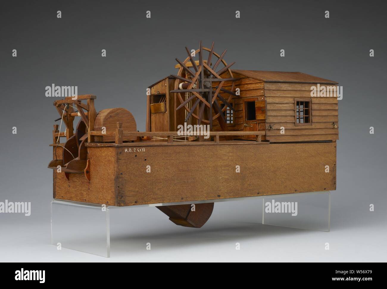 Model of a Dredger, Model of a chain dredger with a rock mill located ...