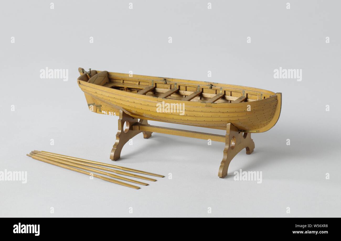 Model of a Jolly Boat, Truss model on a standard. Over-seamed ankle ...