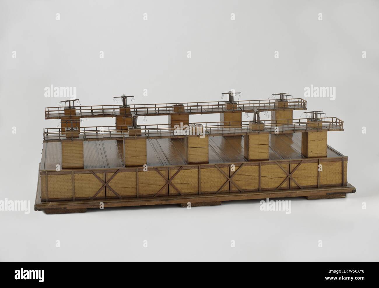 Model of a Floating Dry Dock, Model of a floating dry dock, on a ground ...