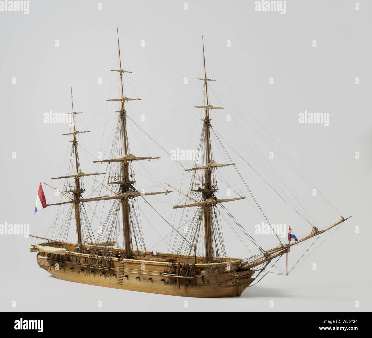 Model of a 44-Gun Frigate, Tested block and waterline model with ...