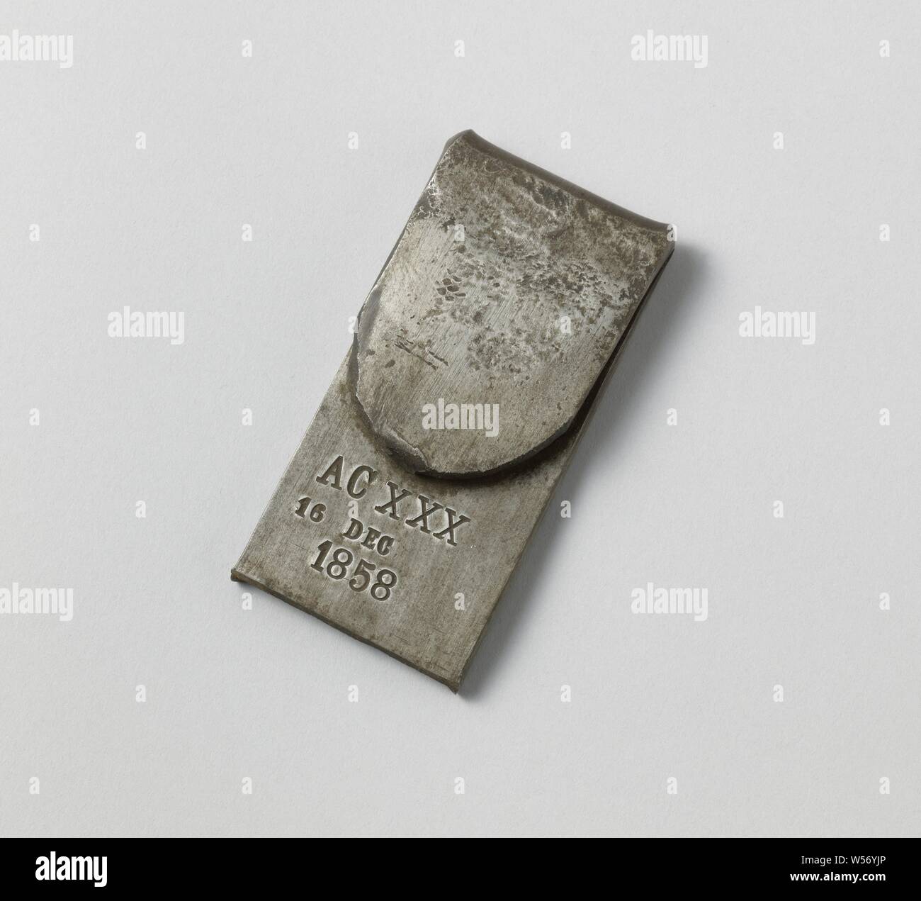 Iron Sample, Iron folding test., Krupp, Essen, 1858, iron (metal), h 10 ...