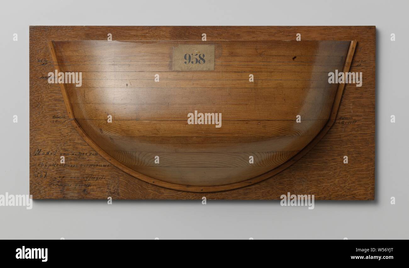 Model of a Caisson, Block model of a ship door with level indications ...