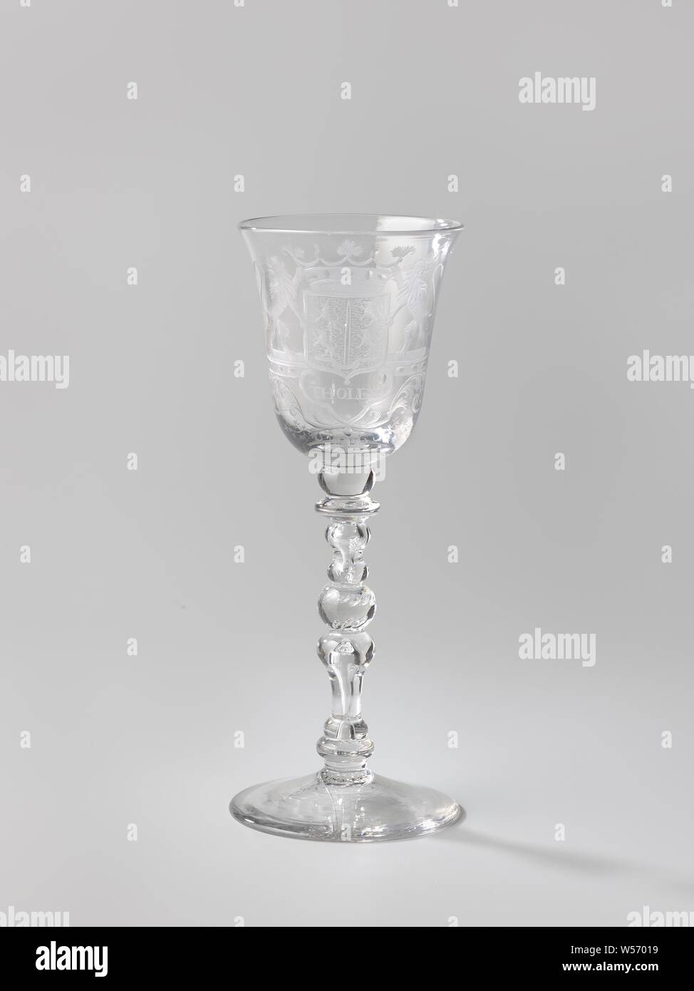Goblet with the weapon of Tholen, Goblet with conical foot. The ...